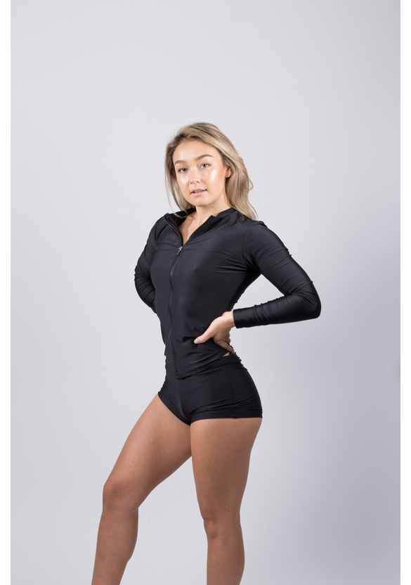 WOMENS ZIP UP RASH TOP - Swimwear-Add on's : Beach Hut - Jennifer Dean ...