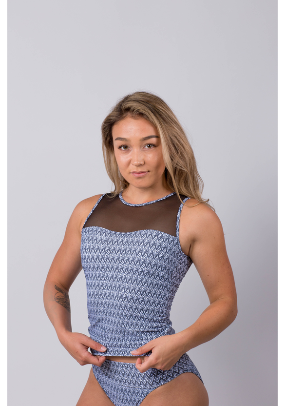 MESH TANKINI TOP - Swimwear-Tankini Tops : Beach Hut - Jennifer Dean S18/19